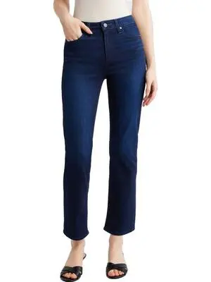 PAIGE Cindy High-Waist Crop Straight-Leg Jeans
