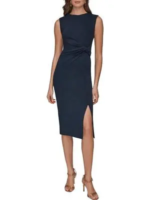 Donna Karan New York Twist Waist Sleeveless Sheath Dress - Nightfall