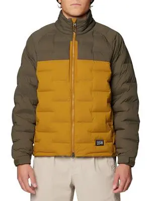 Mountain Hardwear Stretchdown Big Baffle 700 Fill Power Down Jacket - Olive Gold/ridgeline