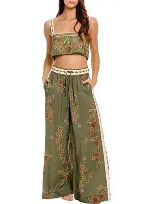 Agua Bendita Janis Aura Cover-up Pants - Green Multi