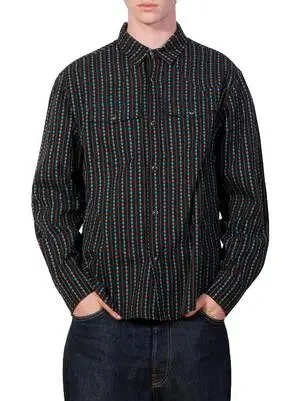 PLEASURES Tribute Western Snap-up Shirt - Black