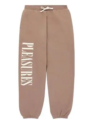 PLEASURES Onyx Logo Joggers Brown