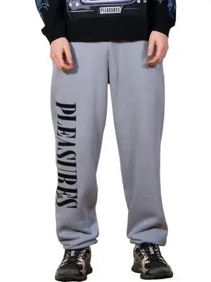 PLEASURES Onyx Logo Joggers Slate