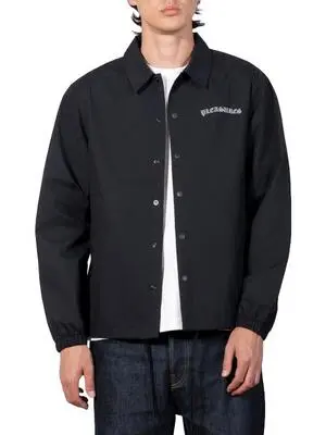 PLEASURES Neural Logo Graphic Coach's Jacket - Black