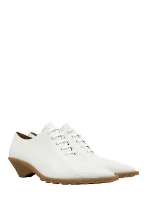 Camper Anita Pointed Toe Lace-Up Sneaker White Natural