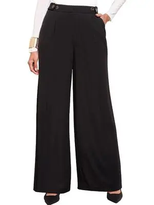 FRIENDS LIKE THESE High-waisted Wide-leg Trousers - Black
