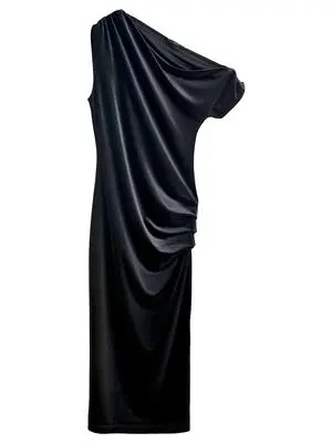 NEXT One-shoulder Velvet Dress - Black