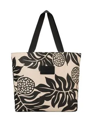 ALOHA COLLECTION Holomua Day Tripper Tote - Black/sandstone