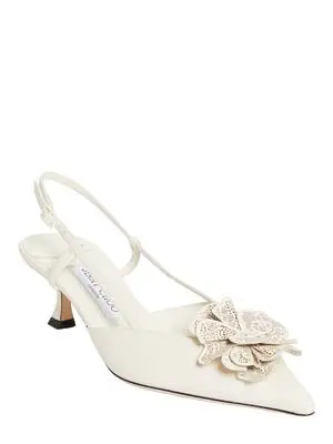 JIMMY CHOO Mimmi Pointed-toe Slingback Pumps - Latte/latte