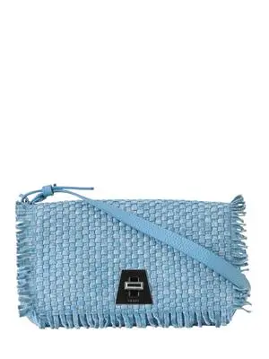 Akris Little Anouk Braided Denim Shoulder Bag - Grey Sky
