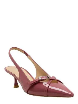 STUART WEITZMAN Georgie Kitten Heel Slingback Pump - Dusty Berry