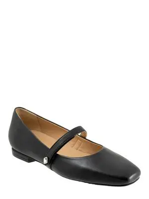 Softwalk Hazel Mary Jane Flat Black