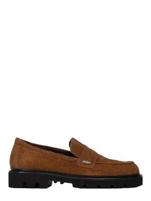 COLLEGIUM Leather Lug Sole Penny Loafer - Mocha Leather