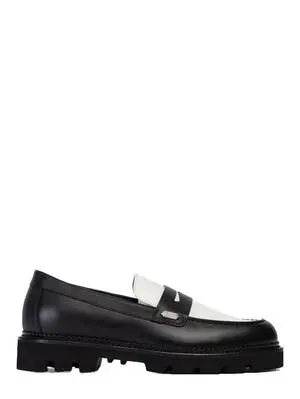 COLLEGIUM Leather Lug Sole Penny Loafer - Tuxedo Leather