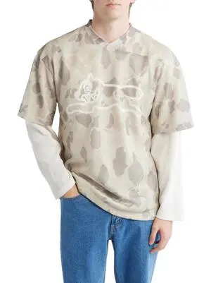 ICECREAM Chuck Layered Long Sleeve Shirt - Camo