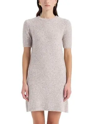 MONLICIA Rune Short Sleeve Knit Dress - Ecru