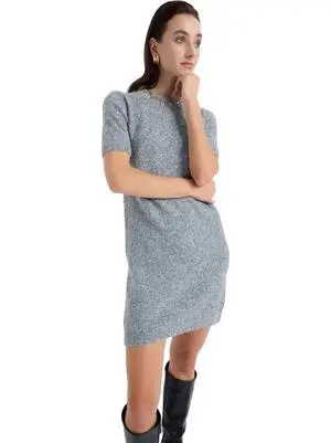 MONLICIA Rune Short Sleeve Knit Dress - Grey