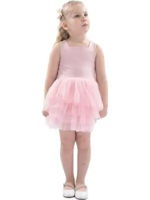 MIMI TUTU Solid Color Tutu Dress - Blush Pink