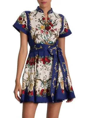 Alice + Olivia Lucy Floral Shirtdress - Gilded Rose