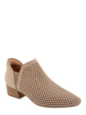 Gentle Souls Fran Perforated Bootie - Sesame Nubuck