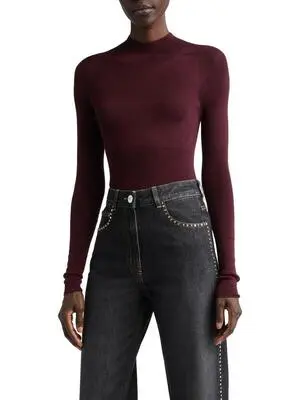 Versace Merino Wool Blend Sweater - Burgundy