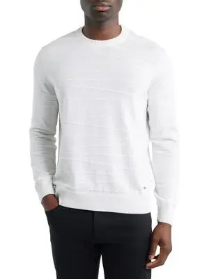 Bugatchi Cotton And Silk Crewneck Sweater - Chalk