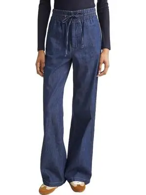 Veronica Beard Taylor High-waist Wide-leg Jeans - Indigo Rinse