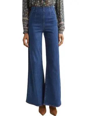 Veronica Beard Joplin High-waist Flare Jeans - Bright Blue