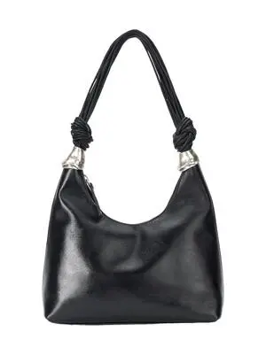 Staud Cuff Leather Shoulder Bag - Black