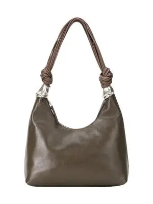 Staud Cuff Leather Shoulder Bag - Truffle
