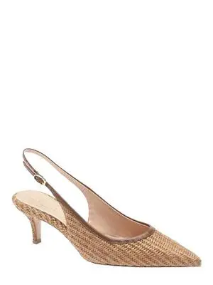 GIANVITO ROSSI Pointed Toe Slingback Pump - Cuoio