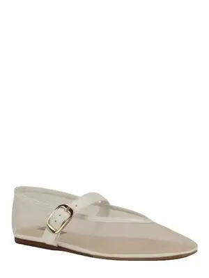 Nine West Vanceen Mary Jane Flat - White