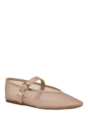 Nine West Vancee Mary Jane Flat - Light Natural