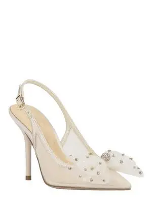 Jessica Simpson Lavilra Slingback Pointed Toe Pump - Off White