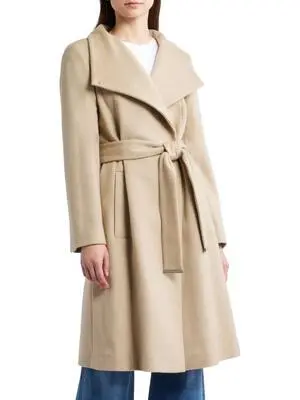 BOSS Wool And Cashmere Belted Coat - Light Beige