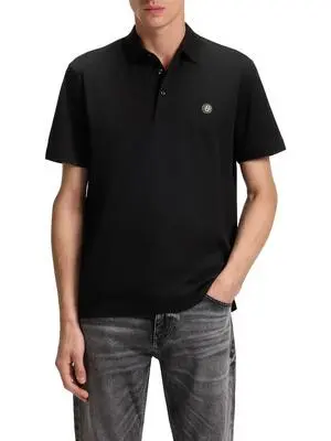 BOSS Parris Solid Cotton Polo - Black
