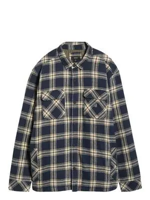 ROARK Backwoods Cotton Flannel Snap-up Overshirt - Navy
