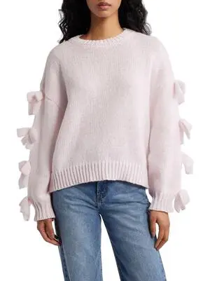 PETAL & PUP Tie Sleeve Sweater - Pink