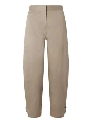 Proenza Schouler White Label Cotton-blend Twill Tapered Pants - Brown