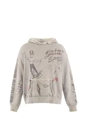 SAINT MXXXXXX X Alexis Ross Drawing Hoodie - Silver