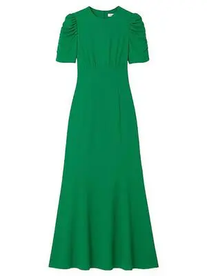 RO&ZO Belle Puff-sleeve Woven Maxidress - Green