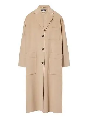 Max Mara Notch-lapels Wool-blend Coat - Camel