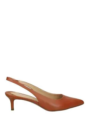 Ralph Lauren Pointed Slingback Pumps - Brown