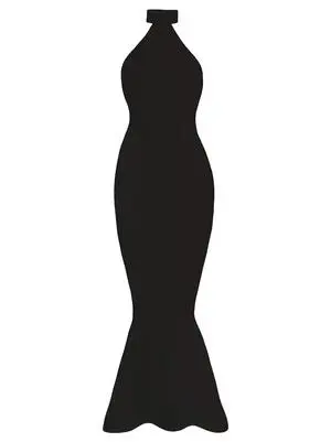 VESTIAIRE D'UN OISEAU LIBRE Open-back Midi Dress - Black