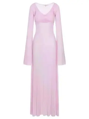MANURI V-neck Maxi Dress - Pink