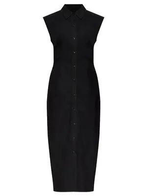 Rag & Bone Buttoned Shirt-style Midi Dress - Black