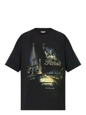 Vetements Eiffel Tower-print T-shirt - Black
