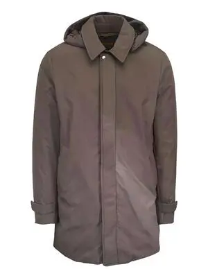 MOORER Vido-skt Hooded Coat - Brown