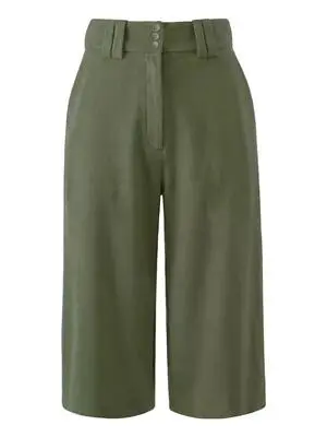 VESTIAIRE D'UN OISEAU LIBRE Belt-loops Cropped Trousers - Green