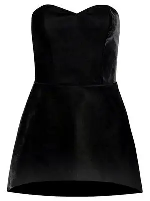 VESTIAIRE D'UN OISEAU LIBRE Velvet Mini Dress - Black